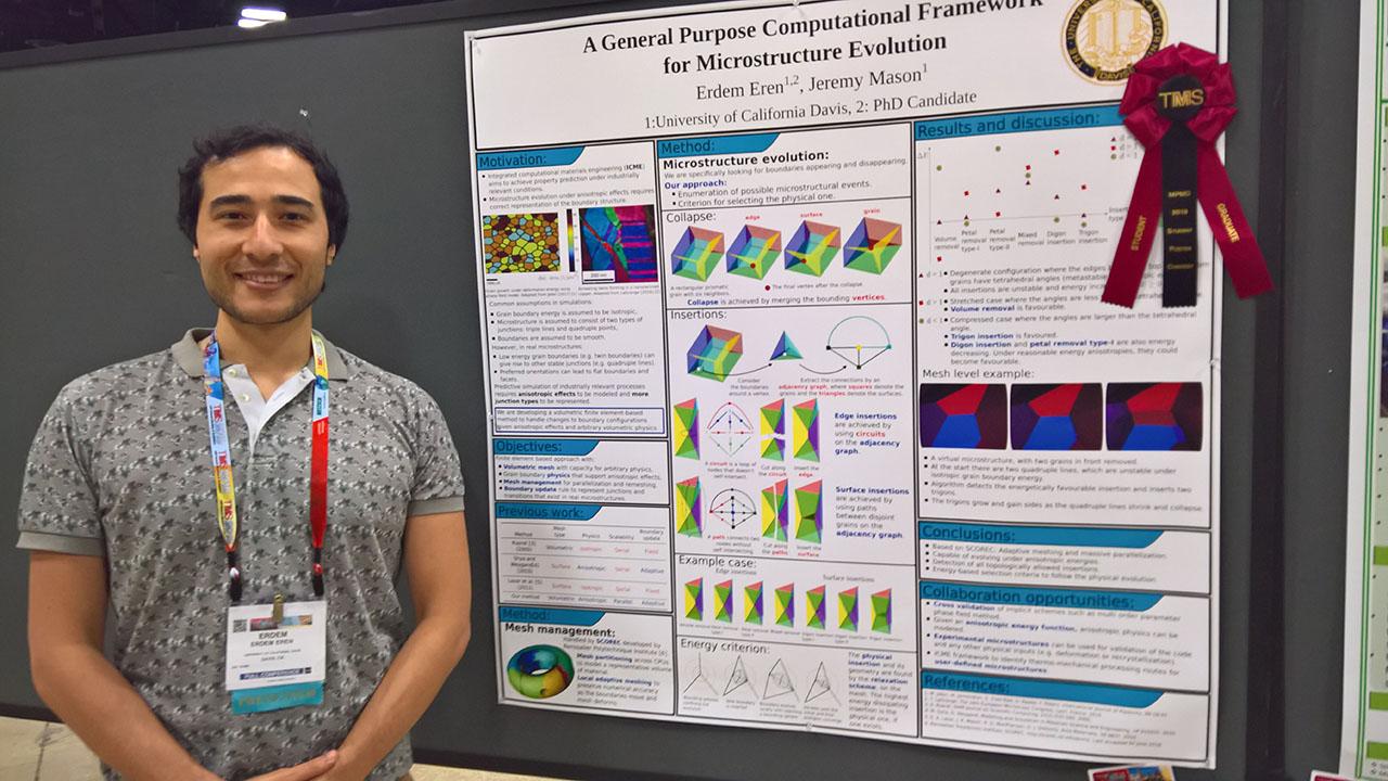 Erdem Eren Honored with TMS Graduate-Student Poster Award | Materials ...